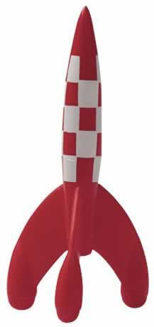 Tim+Struppi PVC Rakete 8,5cm